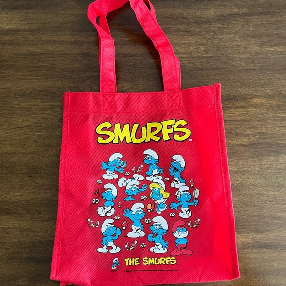 Bags | Smurfs Red Tote Bag | Poshmark